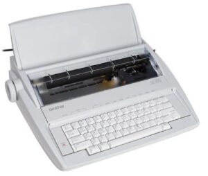 electronic typewriter by brotther model gx6750 with dust cover and extra supplies. (renewed)