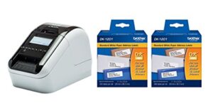 brother ql-820nwb label printer and 2-pack dk1201 address labels