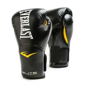 everlast elite pro style training gloves, black, 16 oz