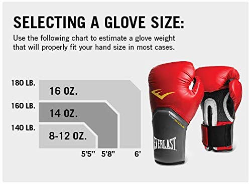 Everlast Elite Pro Style Training Gloves, Black, 16 Oz