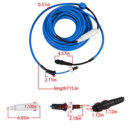 9995873-DIY Cable 3 Wire Assy w/Swivel, Pool Cleaner Parts Hose 9995873 Fit For Dolphin Supreme M4, Supreme M5, C3, Supreme M400, Supreme M500, Oasis Z5, Triton Plus, Wave 65