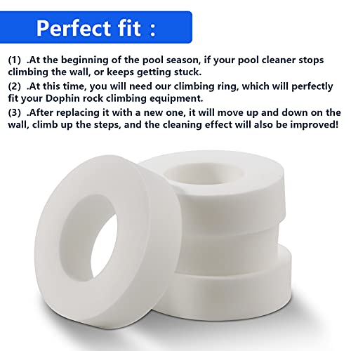 Climbing Rings Replacement for Dolphin Maytronics Robotic Pool Cleaner 6101611 Compatible with M200 M400 M500 Nautilus/CC Plus DX3/DX4/DX6 & More - (4 Pack)