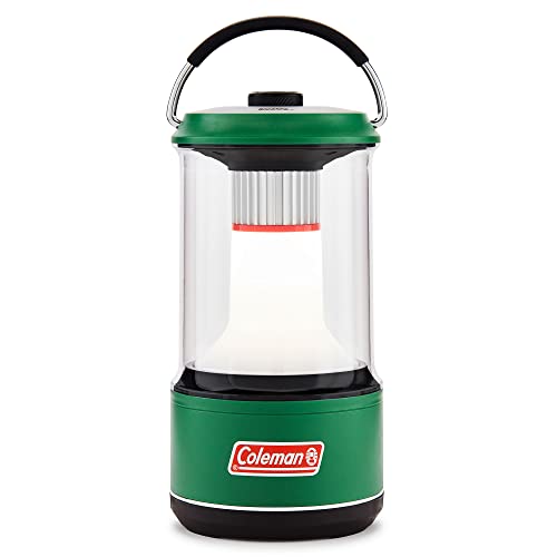 Coleman 1000 Lumens LED Water-Resistant Outdoor Camping Light Lantern with 4 Lighting Modes, and BatteryGuard Protection Technology, Green (2 Pack)