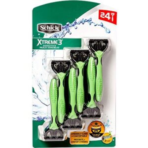 schick xtreme 3 sensitive disposable razor (24 count/sensitive skin)