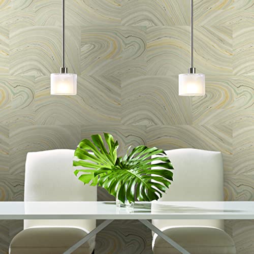 Decor Direct Frisco 20' L x 27" W Onyx Peel and Stick Wallpaper