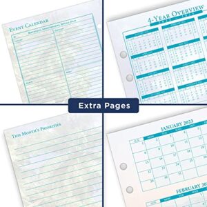 AT-A-GLANCE 2023 Weekly & Monthly Planner Refill, Hourly, 13483 Day-Timer, 5-1/2" x 8-1/2", Size 4, Monthly Tabs, Seascapes (381-285Y)