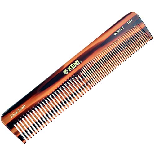 Kent 16T Fine Tooth Comb and Wide Tooth Comb Straightener Comb/Beard Comb and Hair Comb/Mens Hair Comb, Mustache Comb, and Comb for Women/Hair Styling and Detangling Comb/Detangler Comb Comb Set