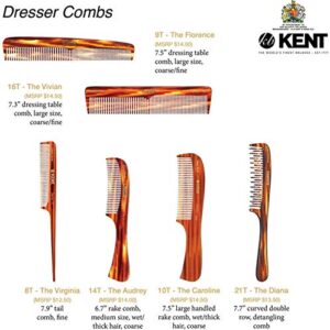 Kent 16T Fine Tooth Comb and Wide Tooth Comb Straightener Comb/Beard Comb and Hair Comb/Mens Hair Comb, Mustache Comb, and Comb for Women/Hair Styling and Detangling Comb/Detangler Comb Comb Set