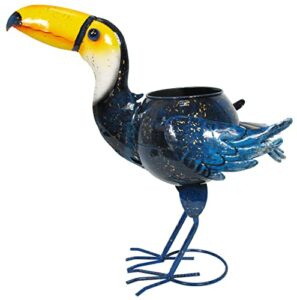 continental art center cac21264 colorful enamel toucan planter