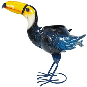 Continental Art Center CAC21264 Colorful Enamel Toucan Planter