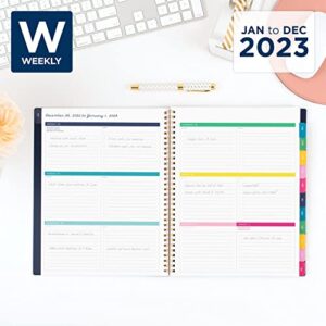 AT-A-GLANCE 2023 Weekly & Monthly Planner, Simplified by Emily Ley, 8-1/2" x 11", Large, Monthly Tabs, Navy (EL94-905)