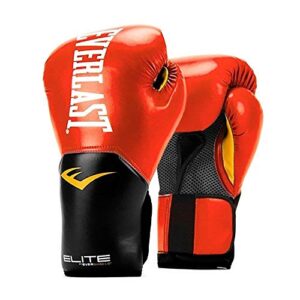 everlast elite pro style training gloves, red, 16 oz