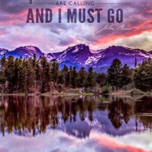 John Muir, The Mountains are Calling, Frisco, Colorado, Sunset and Lake, Photograph (24x36 Gallery Quality Metal Art, Aluminum Decor)