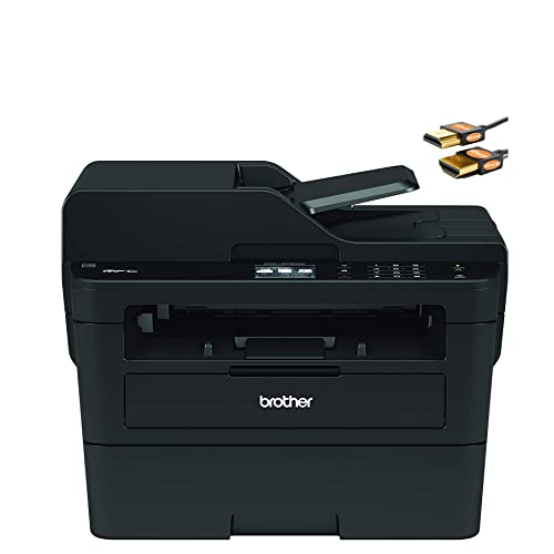 Brother MFC-L27 30DW Compact Wireless Monochrome All-in-One Laser Printer - Print Copy Scan Fax - Auto Duplex Printing - Mobile Printing - Print Up to 36 PPM - ADF - 2.7" Touchscreen + HDMI Cable