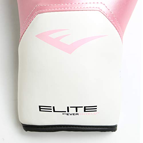 Everlast Elite Pro Style Training Gloves, Pink/White, 12 oz