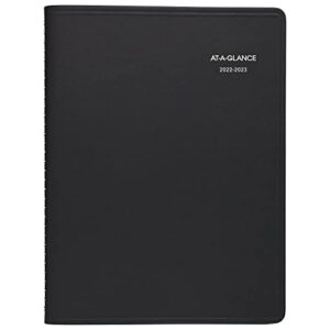 at-a-glance 2022-2023 planner, weekly & monthly academic appointment book, 8″ x 10″, large, quicknotes, black (761105)