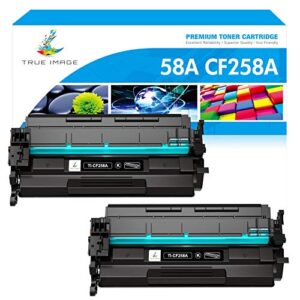 true image compatible toner cartridge replacement for hp 58a cf258a 58x cf258x m428fdw hp pro m404n m404dn m404dw mfp m428fdn m428dw m304 m404 m428 printer toner (black, 2-pack)