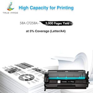 TRUE IMAGE Compatible Toner Cartridge Replacement for HP 58A CF258A 58X CF258X M428fdw HP Pro M404n M404dn M404dw MFP M428fdn M428dw M304 M404 M428 Printer Toner (Black, 2-Pack)