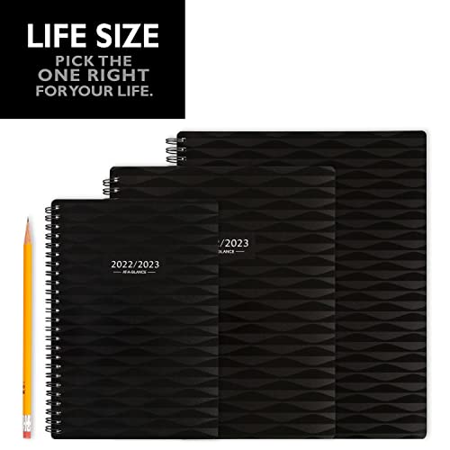 AT-A-GLANCE 2022-2023 Planner, Weekly & Monthly Academic, 8-1/2" x 11", Large, Elevation, Black (75959P05)