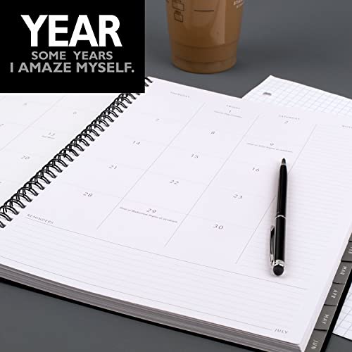 AT-A-GLANCE 2022-2023 Planner, Weekly & Monthly Academic, 8-1/2" x 11", Large, Elevation, Black (75959P05)