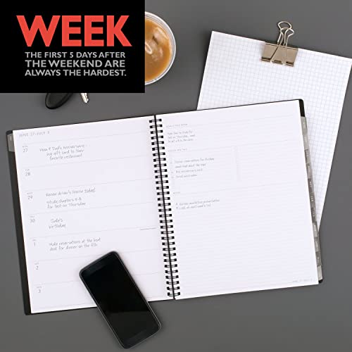 AT-A-GLANCE 2022-2023 Planner, Weekly & Monthly Academic, 8-1/2" x 11", Large, Elevation, Black (75959P05)