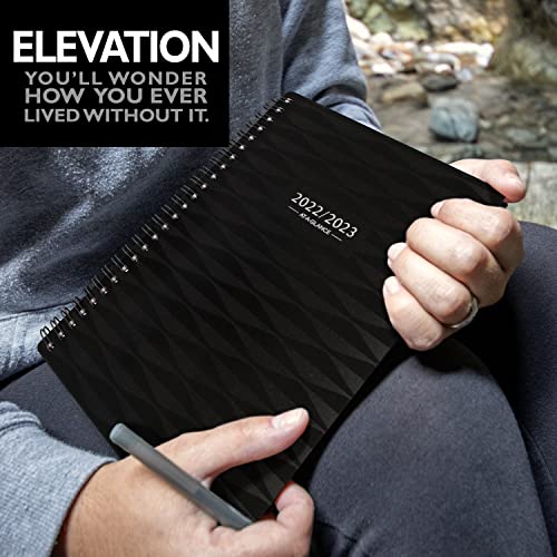 AT-A-GLANCE 2022-2023 Planner, Weekly & Monthly Academic, 8-1/2" x 11", Large, Elevation, Black (75959P05)