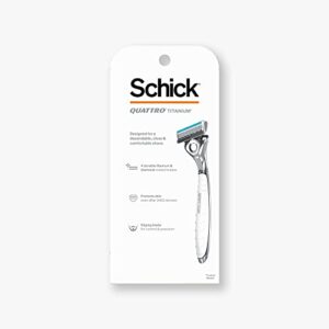 Schick Quattro Titanium Razor — Schick Quattro, Quattro Razor, Titanium Razor with 3 Refill Blades