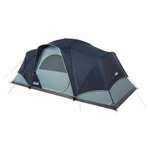 coleman skydome tent xl, 8/10/12 person camping tent, blue nights