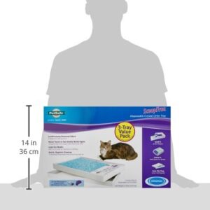 PetSafe ScoopFree Crystal Litter Tray Refills, Premium Blue Crystals, 3-Pack, Disposable Tray, Includes Leak Protection & Low Tracking Litter, Absorbs Odors On Contact