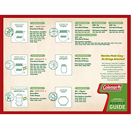 Coleman Insta-Clip Mantle (Pack of 2) [Set of 3]