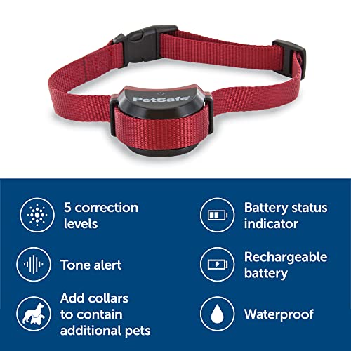 PetSafe Stay & Play Wireless Pet Fence for Stubborn Dogs – No Wire to Bury – Covers 3/4-Acre Yard – For Hard-to-Train Dogs 5 lbs. & Up – Portable – From the Parent Company of INVISIBLE FENCE Brand