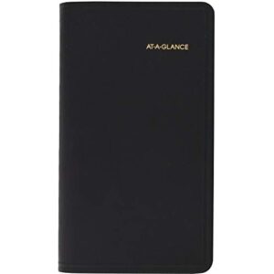 2022 pocket calendar by at-a-glance, monthly planner, 3-1/2″ x 6″, pocket size, black (7006405)