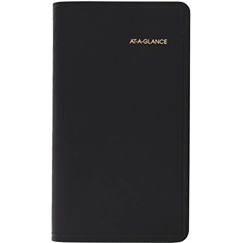 2022 Pocket Calendar by AT-A-GLANCE, Monthly Planner, 3-1/2" x 6", Pocket Size, Black (7006405)