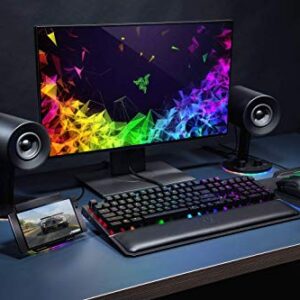 Razer Nommo Chroma: Custom Woven 3" Glass Fiber Drivers - Rear-Facing Bass Ports - Bass Knob w/ Automatic Gain Control - Razer Chroma Enabled - Full Range 2.0 PC Gaming Speakers, Black