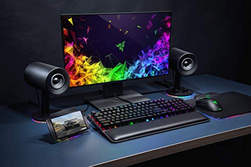 Razer Nommo Chroma: Custom Woven 3" Glass Fiber Drivers - Rear-Facing Bass Ports - Bass Knob w/ Automatic Gain Control - Razer Chroma Enabled - Full Range 2.0 PC Gaming Speakers, Black