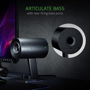 Razer Nommo Chroma: Custom Woven 3" Glass Fiber Drivers - Rear-Facing Bass Ports - Bass Knob w/ Automatic Gain Control - Razer Chroma Enabled - Full Range 2.0 PC Gaming Speakers, Black