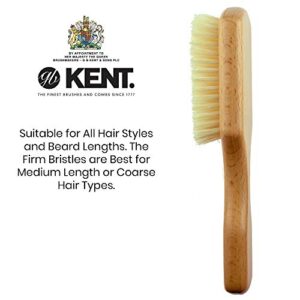 Mens Finest Beechwood Pure White Bristle Rectangular Club Brush - OG4