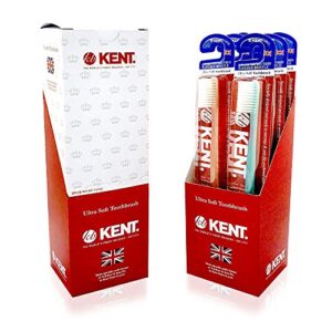 kent orals,[kent] classic – (2 set) gentle action ultra soft,eco-friendly bpa free toothbrush for sensitive teeth,gums for adults & teens – 12 pcs (2 set)