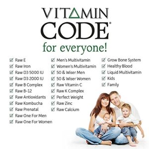 Vitamin K2 and K1 by Garden of Life, Vitamin Code Vegan K Complex Vitamin for Bone Strength and Heart Health, Vitamin K1 and K2, Omega Rich Flax Seed Oil, Trace Minerals, Probiotics, 60 Day Supply