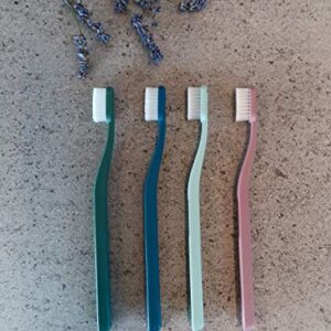 Jordan* ® | Green Clean Manual Toothbrush | Award Winning Sustainable Toothbrush Made from Recycled Materials | Eco-Friendly | Scandinavian Design | Soft Bristle Toothbrush | Mixed Colour | 4 Units