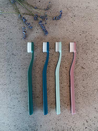 Jordan* ® | Green Clean Manual Toothbrush | Award Winning Sustainable Toothbrush Made from Recycled Materials | Eco-Friendly | Scandinavian Design | Soft Bristle Toothbrush | Mixed Colour | 4 Units