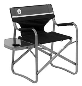 coleman camp chair with side table | folding beach chair | portable deck chair for tailgating, camping & outdoors