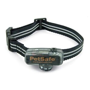 petsafe elite little dog in-ground pet fence and waterproof receiver collar, tone and static correction, for pets 5 lb. and up, reflective collar strap