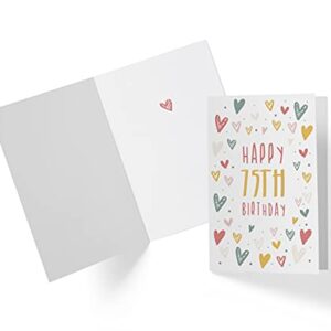 75th Birthday Card for Him Her - 75th Anniversary Card for Dad Mom - 75 Years Old Birthday Card for Brother Sister Friend - Happy 75th Birthday Card for Men Women | Karto – Heart Doodles