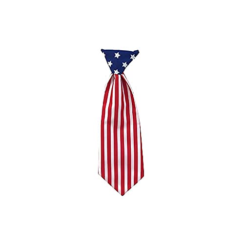 Huxley & Kent Long Tie | Liberty (Small) | 4th of July Patriotic Pet Long Neck Tie Collar Attachment | Fun Collar Ties for Dogs | Cute, Comfortable, and Durable