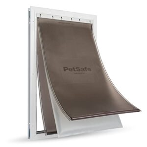 petsafe extreme weather dog and cat door – aluminum frame pet door – x-large