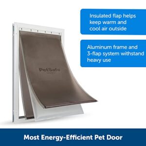 PetSafe Extreme Weather Dog and Cat Door - Aluminum Frame Pet Door - X-Large