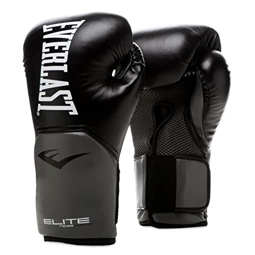 Everlast P00002363 Elite V2 Training Glove Black/Grey 16OZ