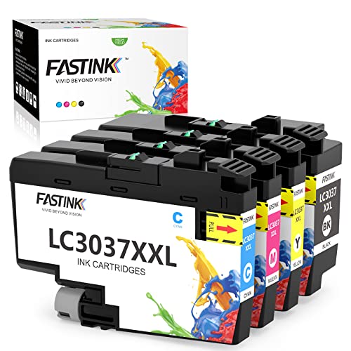 LC3037 BK/C/M/Y Ink Cartridges,High Yield,4 Pack,Replacement for Brother LC3037 XXL, Work with Brother MFC-J5945DW MFC-J6945DW MFC-J5845DWXL MFC-J6545DWXL Printer,LC3037BK, LC3039BK, LC3039