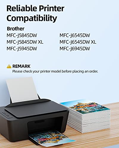 LC3037 BK/C/M/Y Ink Cartridges,High Yield,4 Pack,Replacement for Brother LC3037 XXL, Work with Brother MFC-J5945DW MFC-J6945DW MFC-J5845DWXL MFC-J6545DWXL Printer,LC3037BK, LC3039BK, LC3039